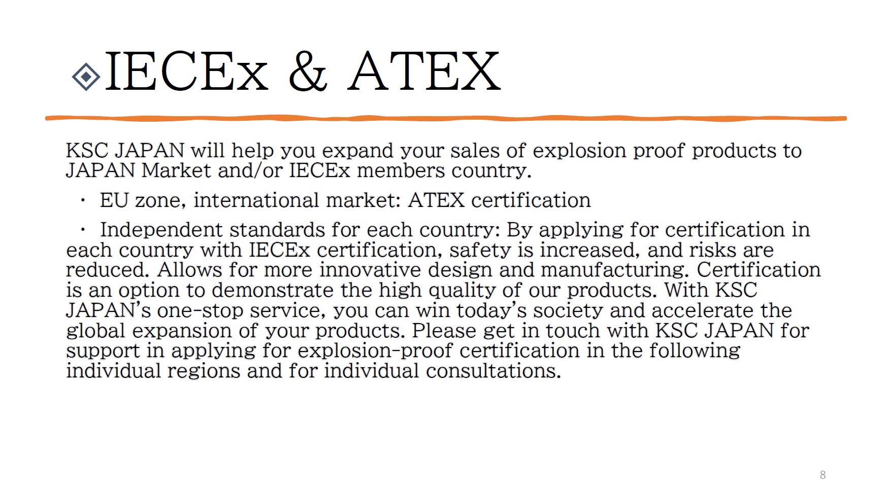 KSC JAPAN:ATEX-NB,IECEx-CB/TL,JPEx | Certification Japan office for Explosion proof of Hazardous ...